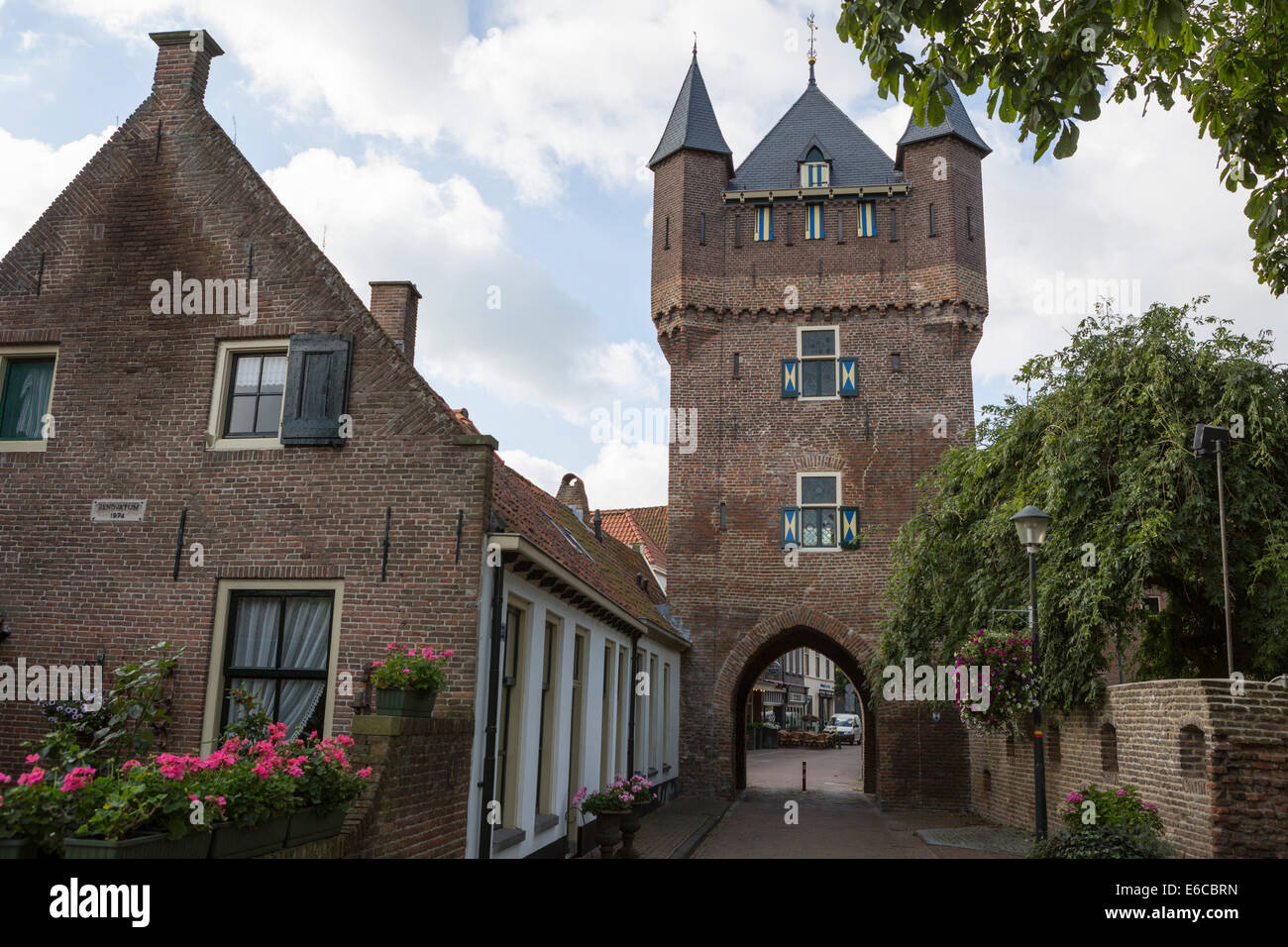 City gate of Hattem, a historical hanseatic city in the province of ...