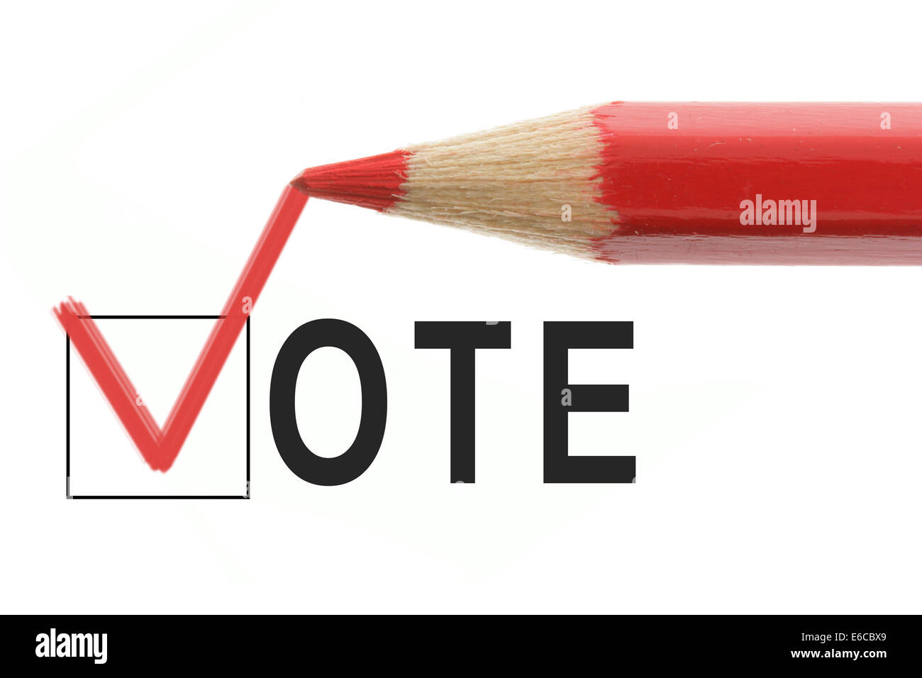 Check-box with pencil isolated over white background Stock Photo - Alamy