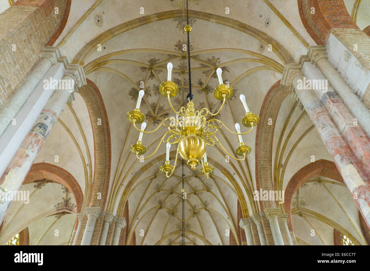vintage lamp inside a church Stock Photo - Alamy