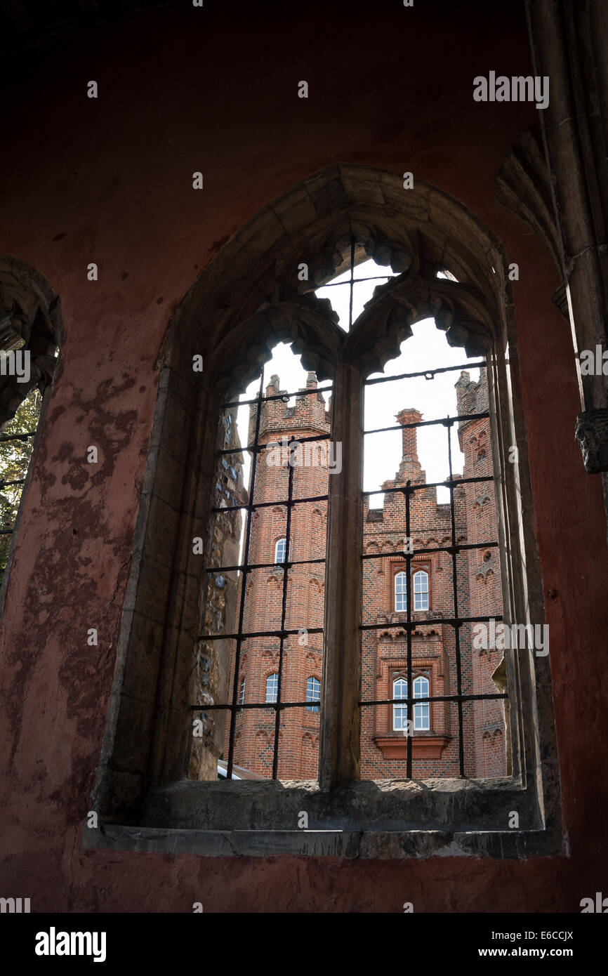 Spooky looking church window Stock Photo - Alamy