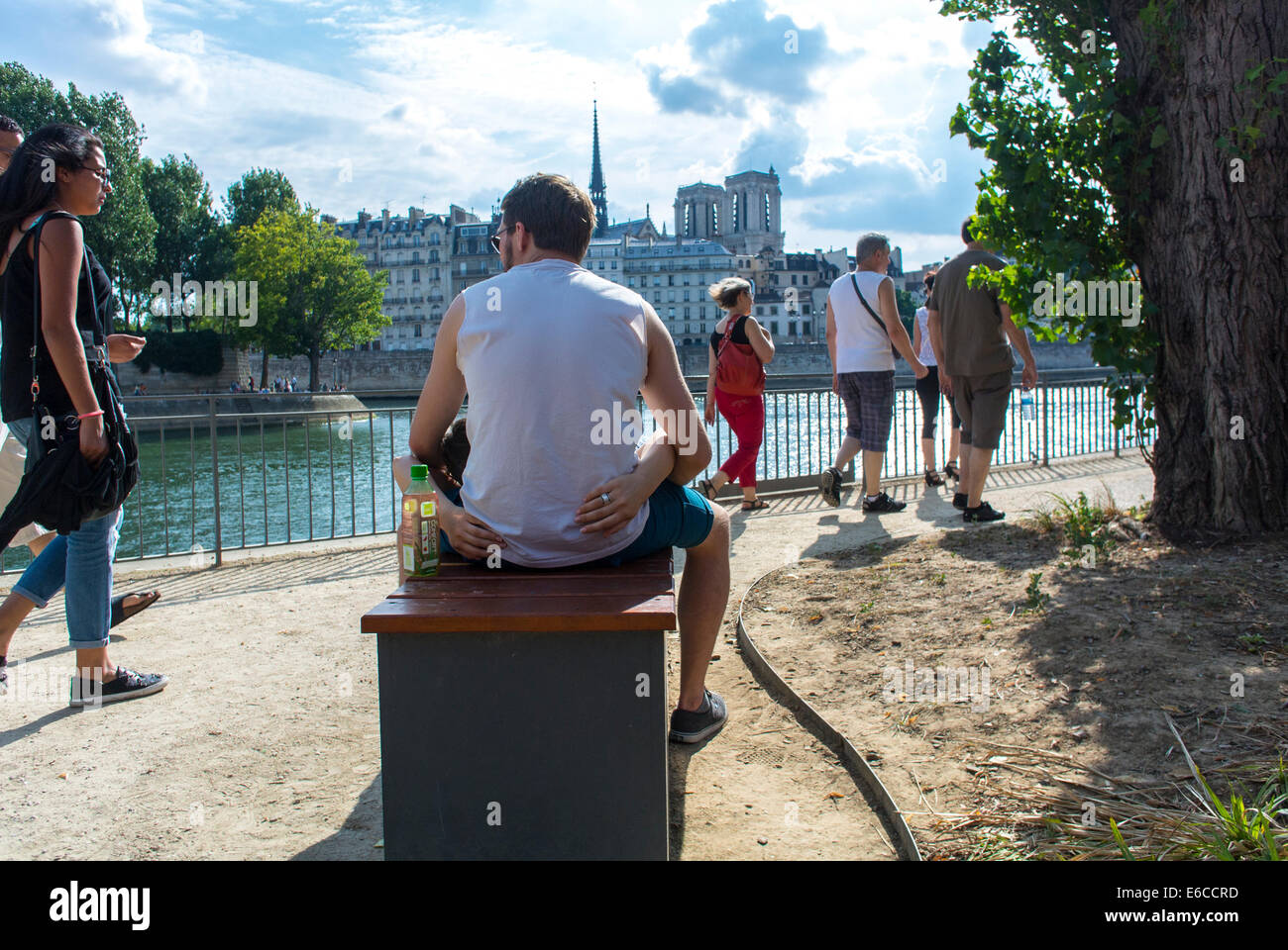Paris, France, Tourist Couple enjoying Public Events, "Paris Plages ...
