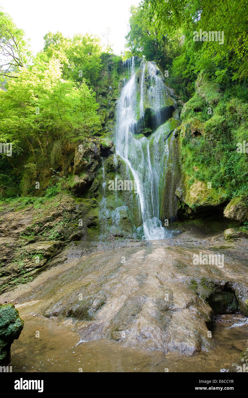 The waterfall called Cascade near the small village of Autoire in the ...