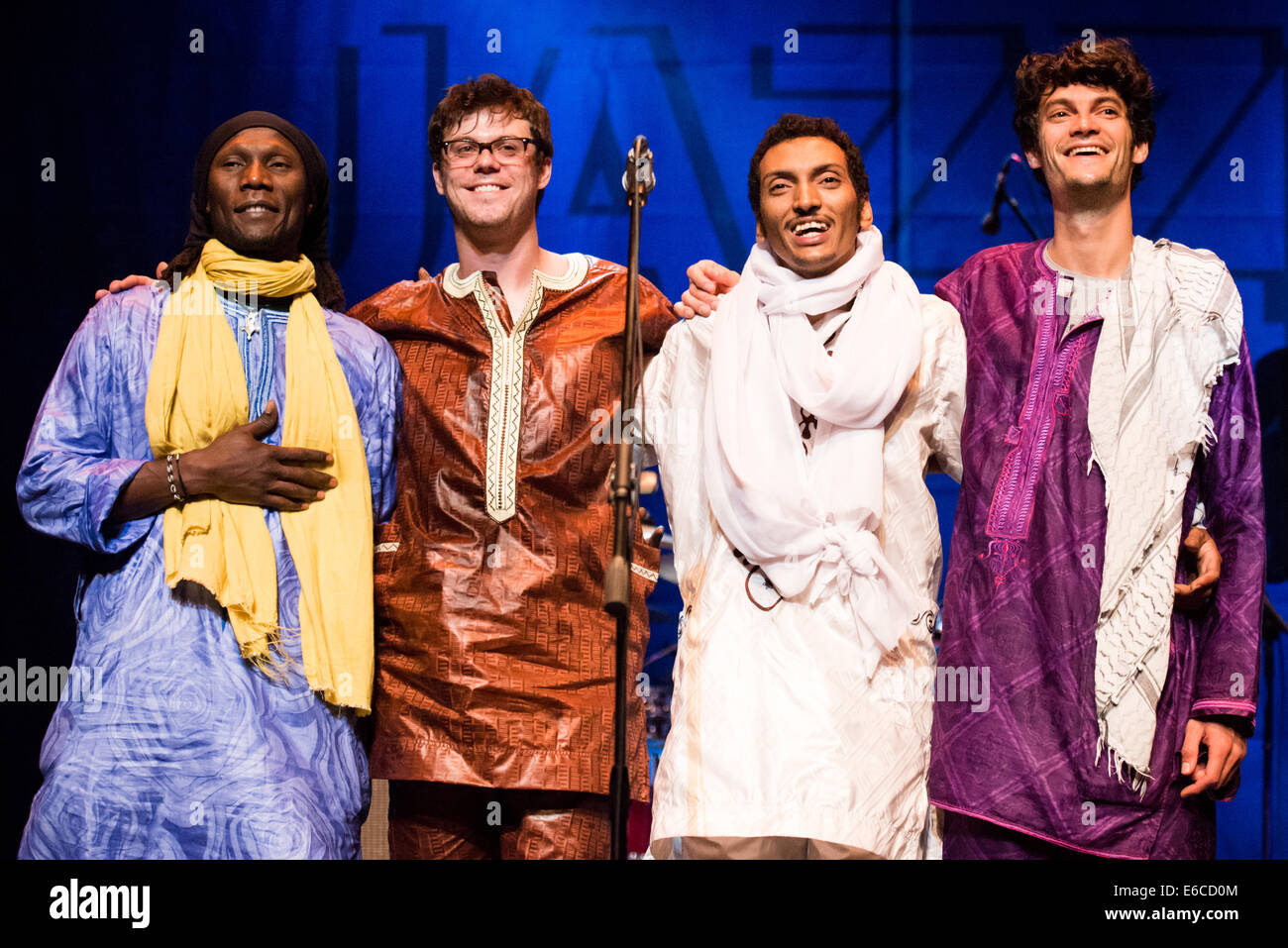 The Tuareg singer-songwriter and guitarist Bombino (Omara Moctar) with ...