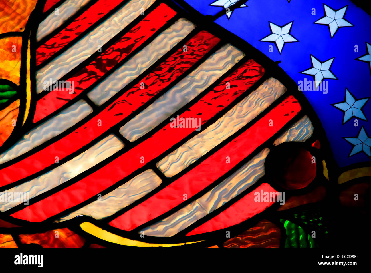 USA, Florida, St. Augustine, Stained glass at the Lightner Museum Stock ...