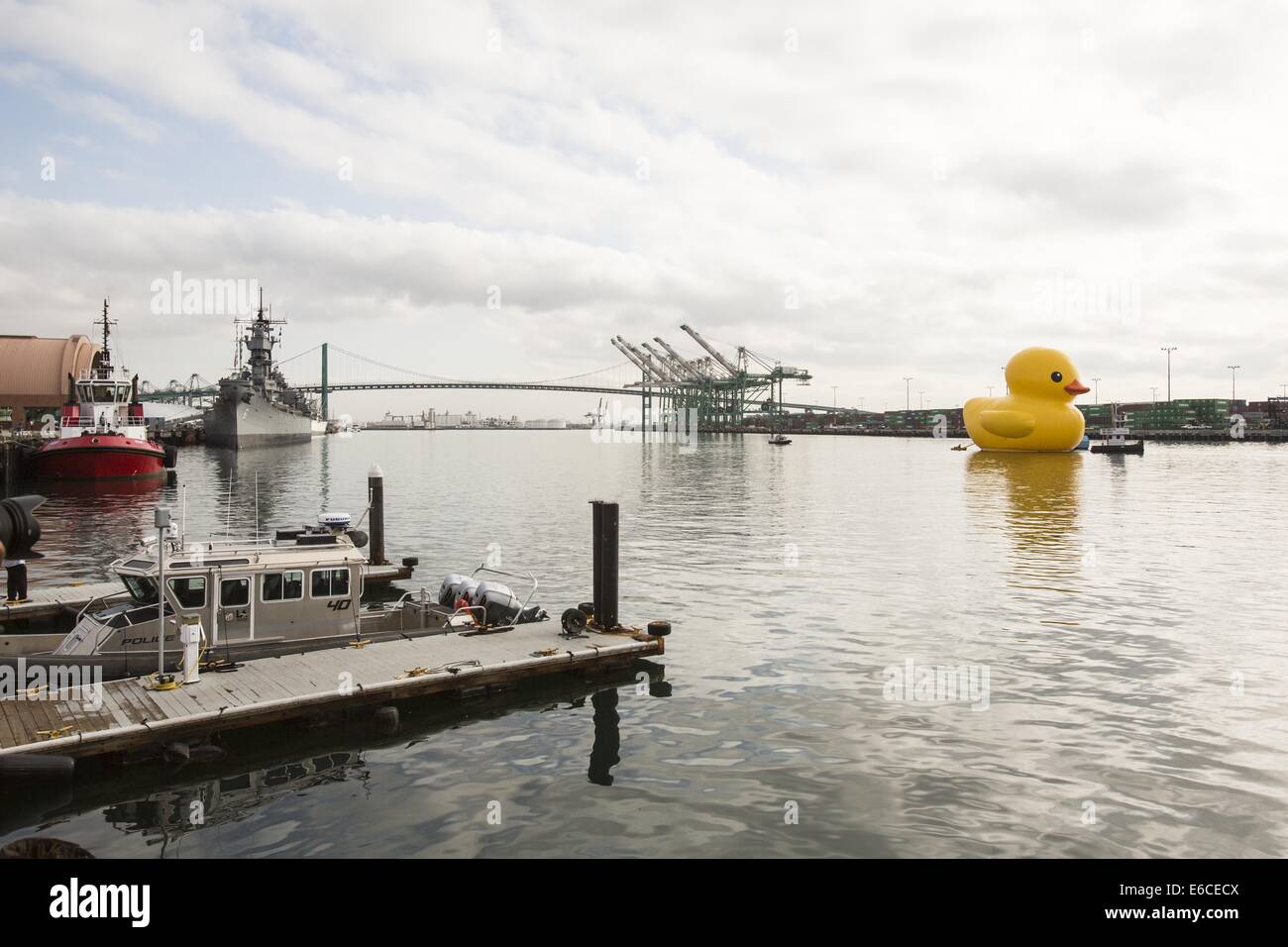Los Angeles, California, USA. 20th Aug, 2014. A giant rubber duck, the ...