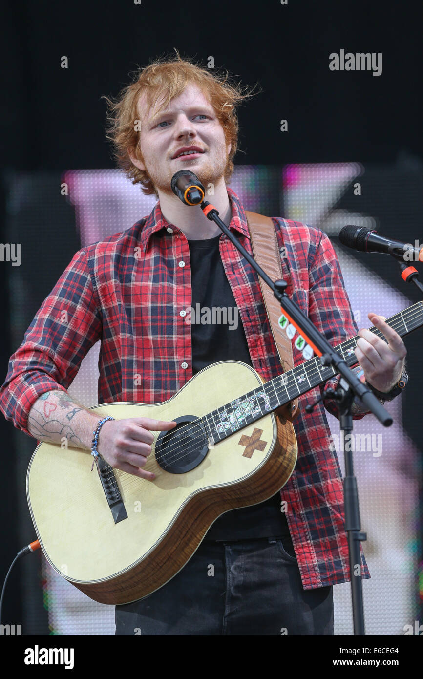 Ed Sheeran performing at Hylands Park,Chelmsford,Essex,on Saturday Aug ...