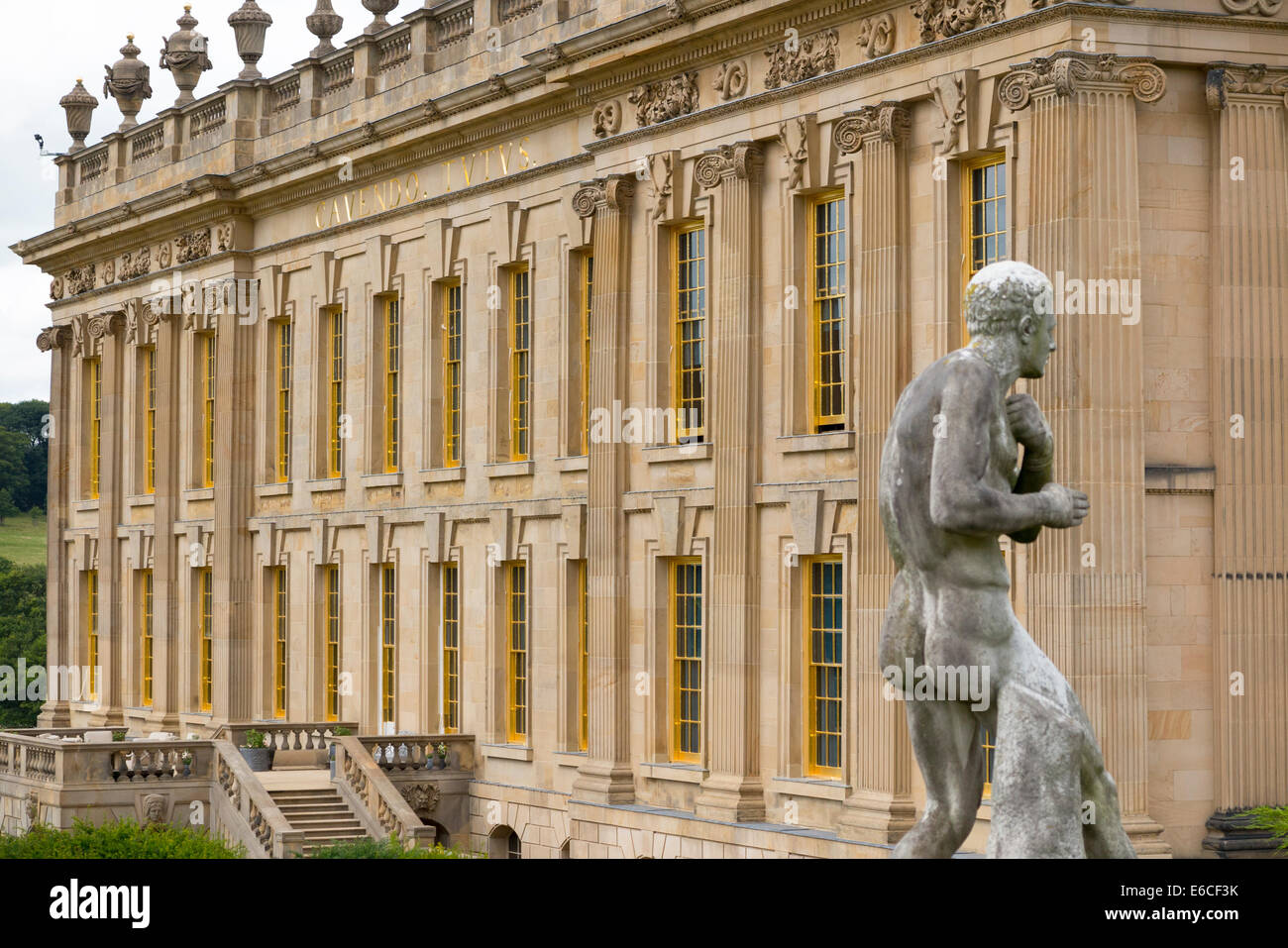 South Fronts of Chatsworth house nr Bakewell, Derbyshire, seen from the ...