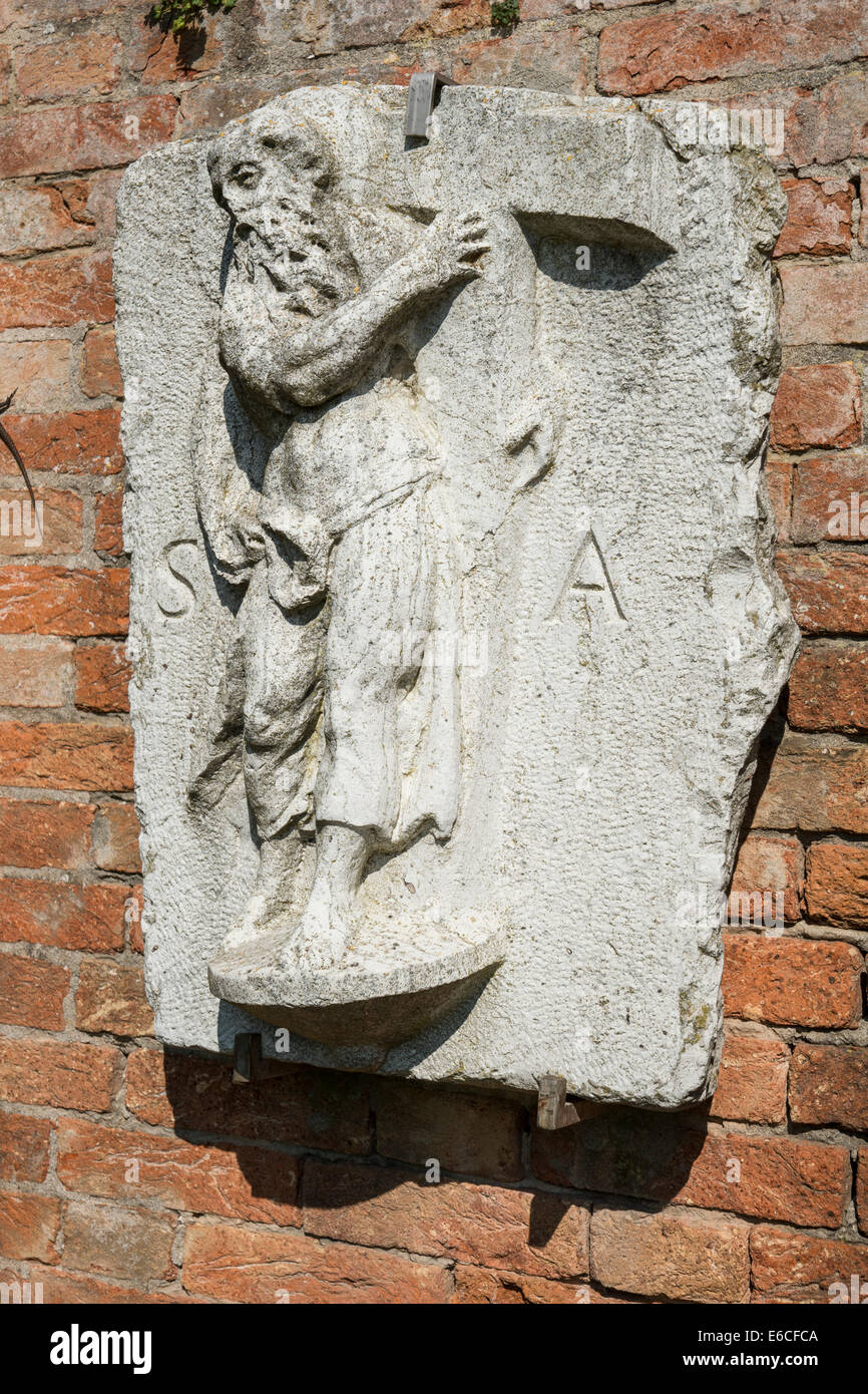 Medieval relief sculpture of Christ Bearing the Cross at the Torcello ...