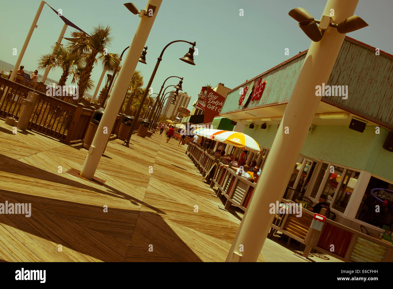On the Boardwalk of Myrtle Beach, South Carolina Stock Photo - Alamy