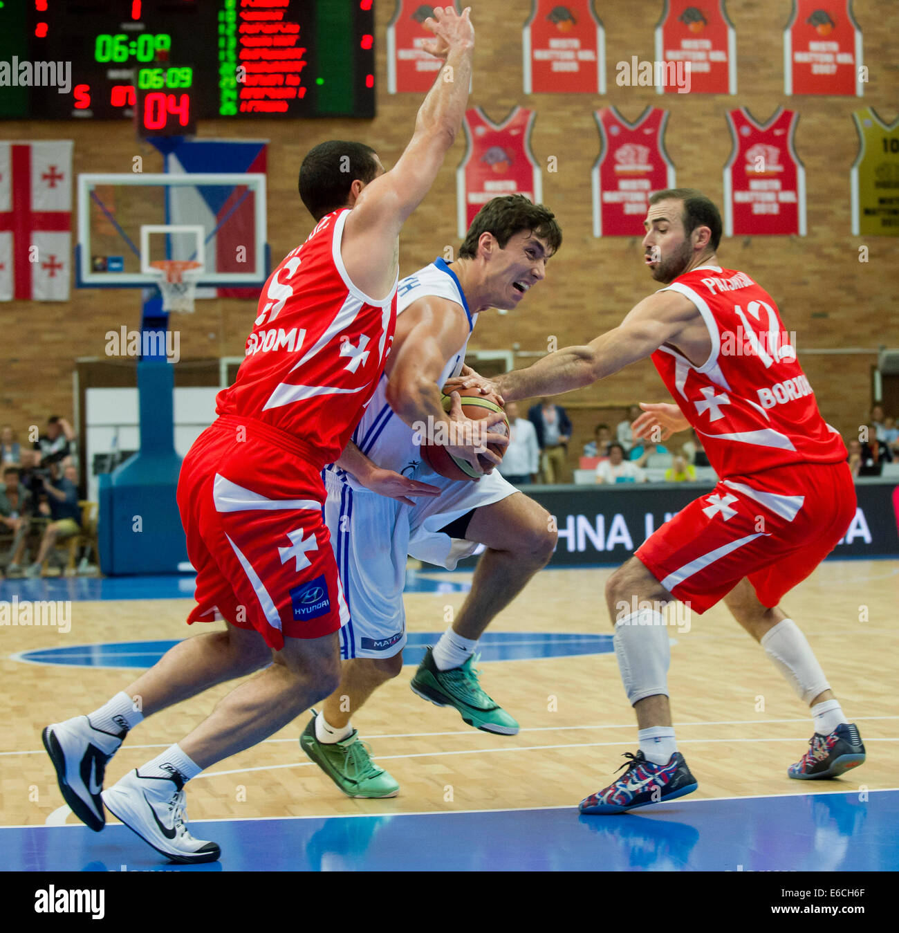 Left to right: Giorgi Tsitsadze of Georgia, Jiri Welsch Czech and Levan ...