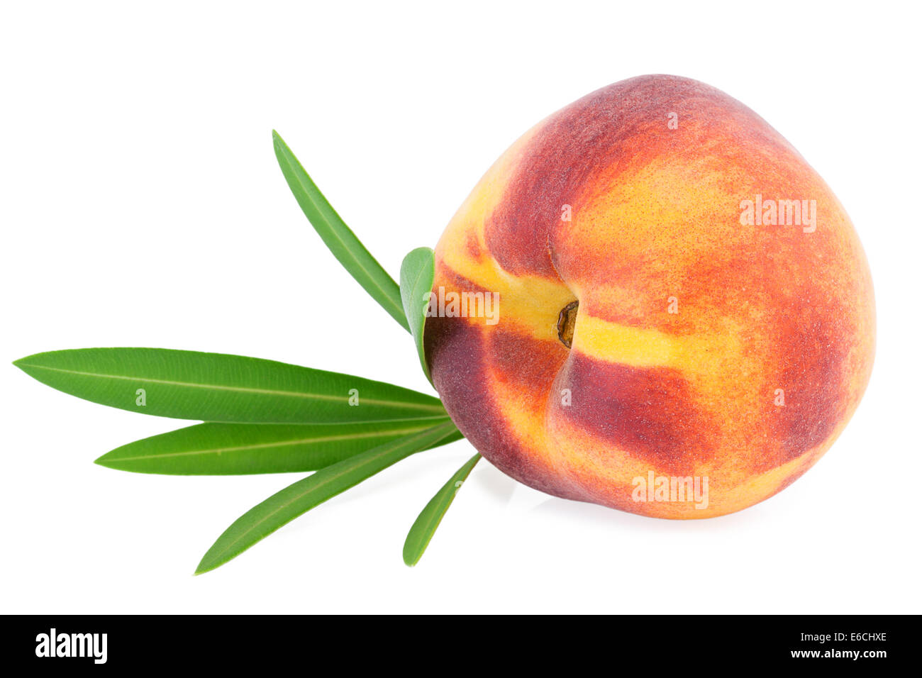 Peach fruit isolated Stock Photo - Alamy
