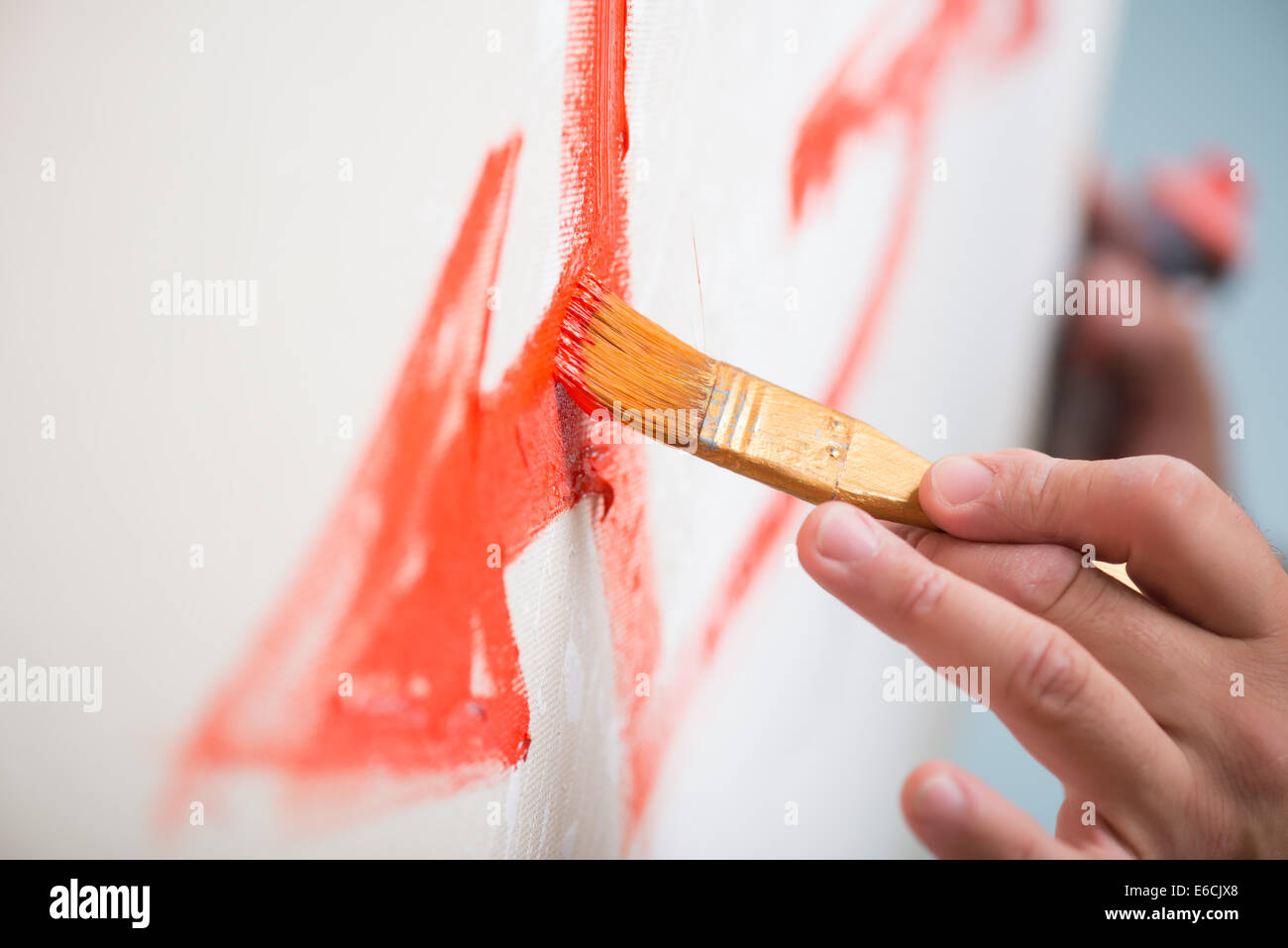 Painter and his art Stock Photo - Alamy