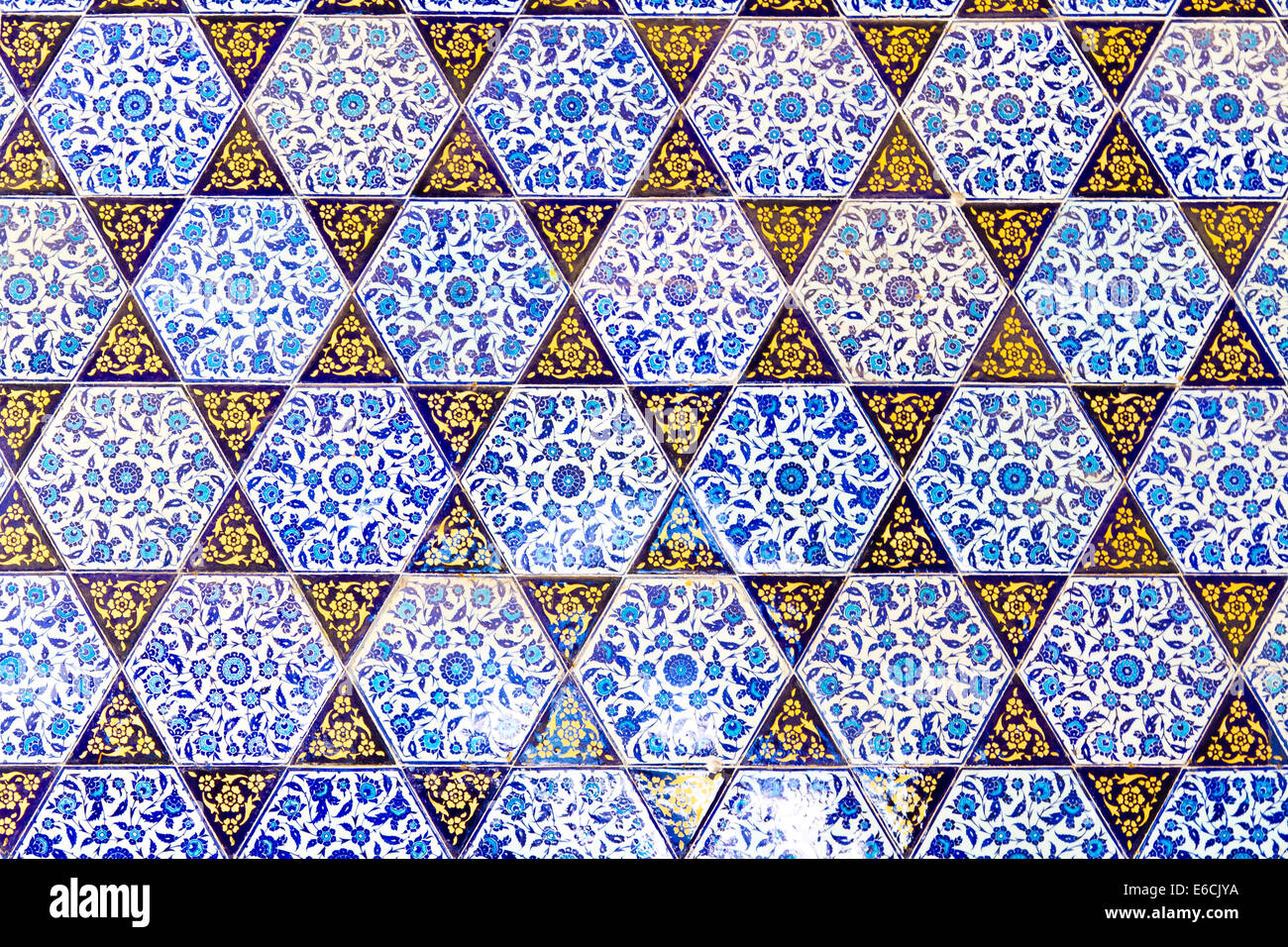 Handmade Blue Tiles Topkapi Palace Stock Photo - Alamy