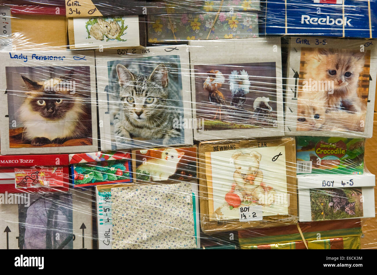 Filled shoe boxes hi-res stock photography and images - Alamy