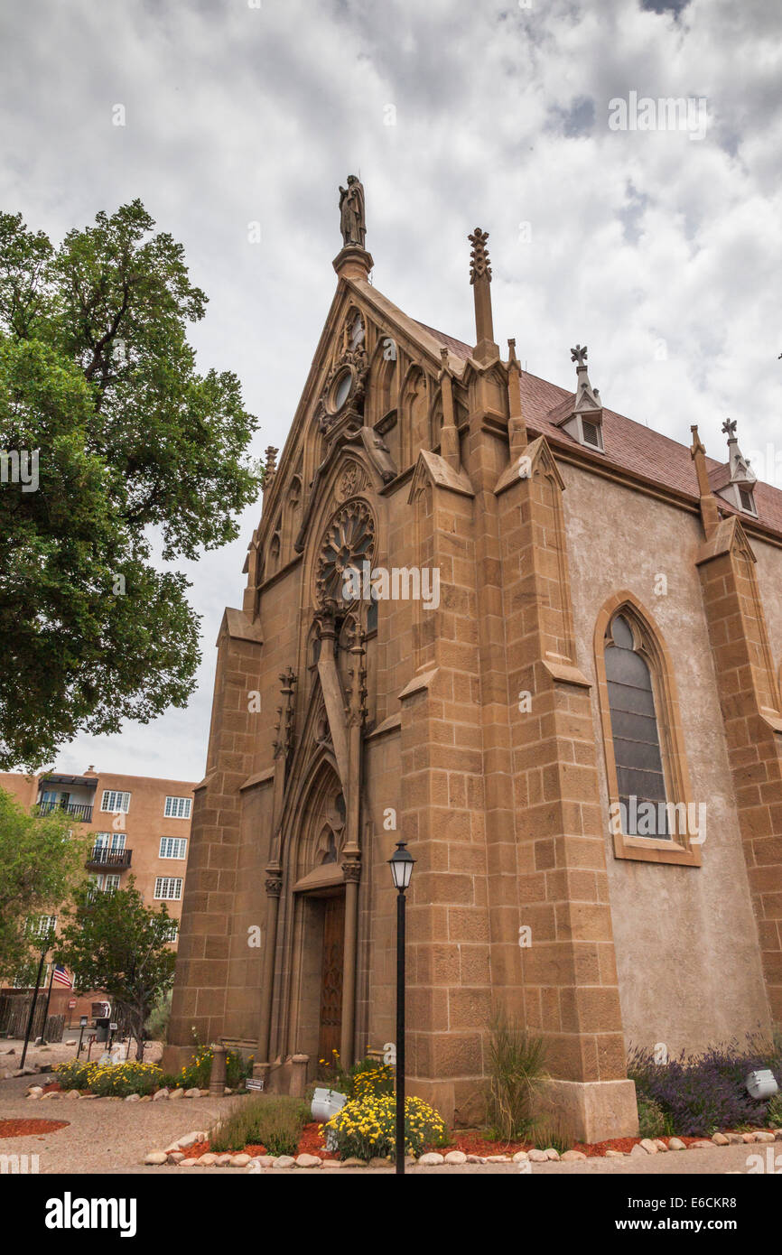 Loretto Chapel in Santa Fe, home of the "Miraculous Staircase Stock ...