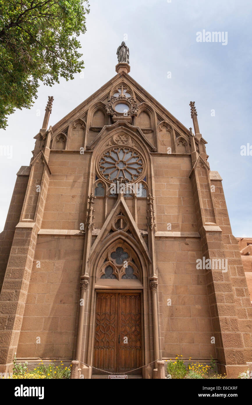 Loretto Chapel in Santa Fe, home of the "Miraculous Staircase Stock ...