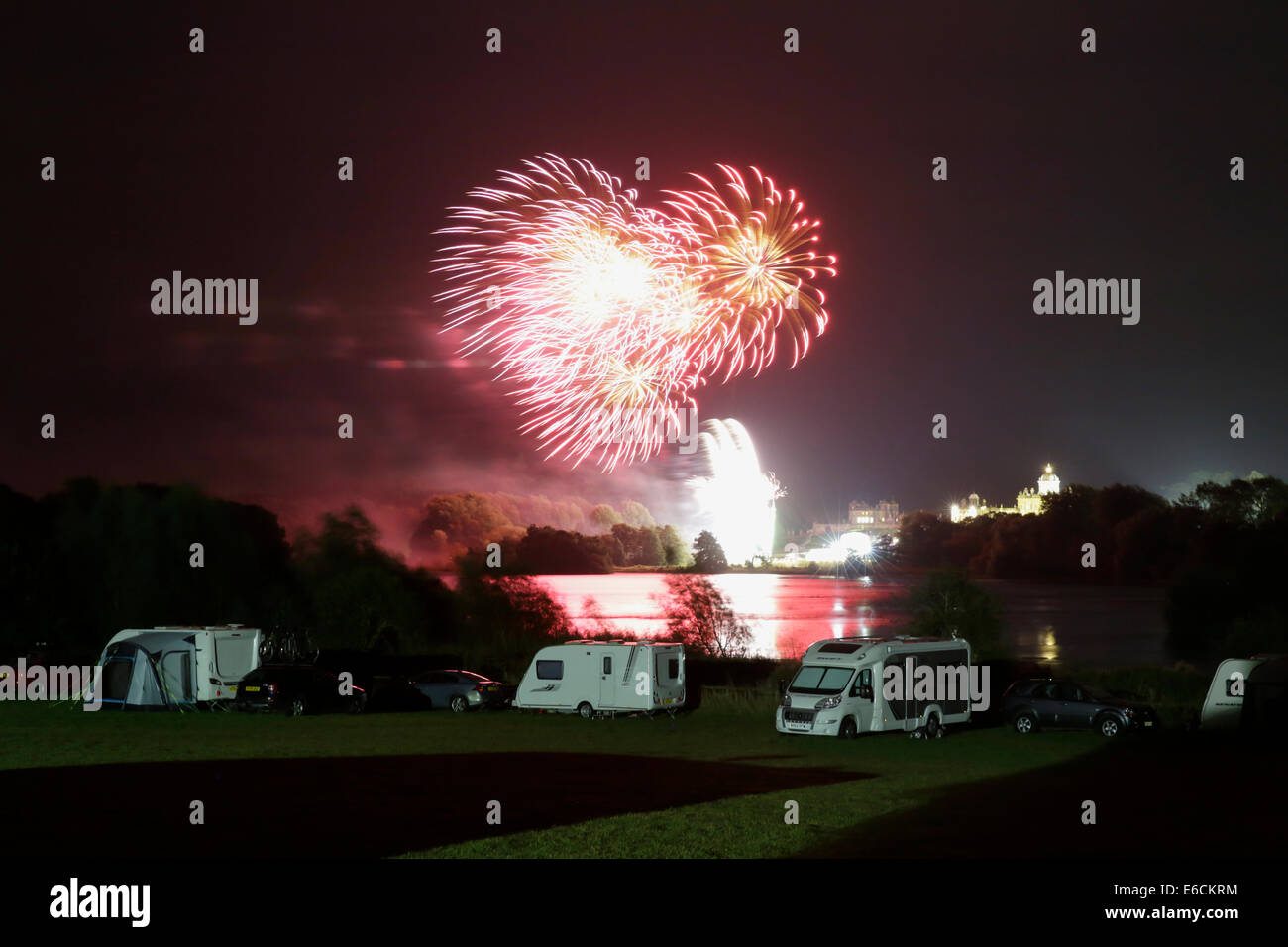 Firework over castle hi-res stock photography and images - Alamy