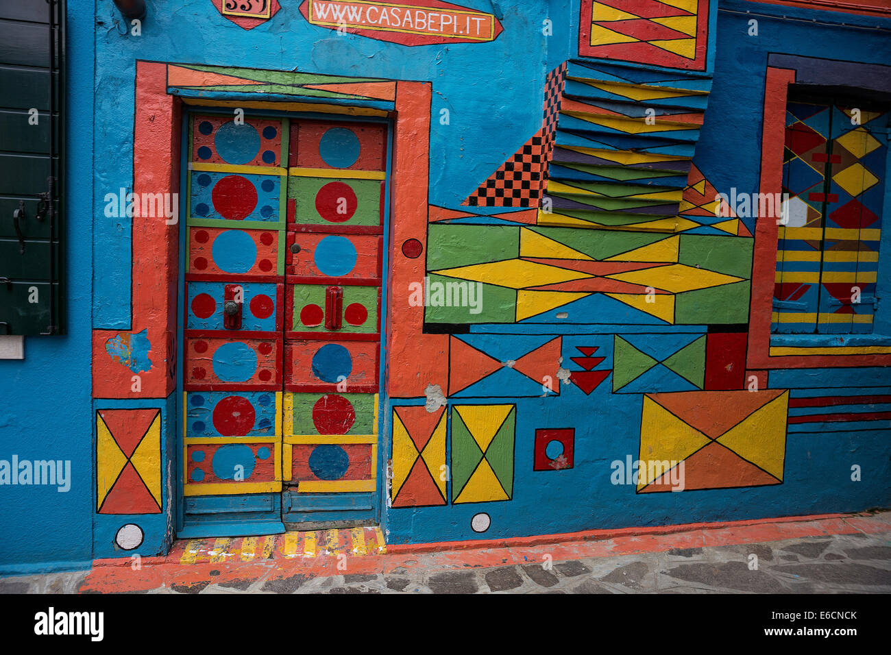 House painted in italian colors hi-res stock photography and images - Alamy