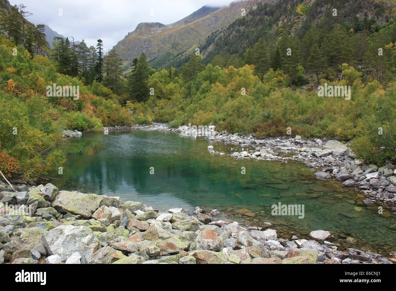 Pure mountain lake, Inspiring wilderness of Alpine Stock Photo - Alamy