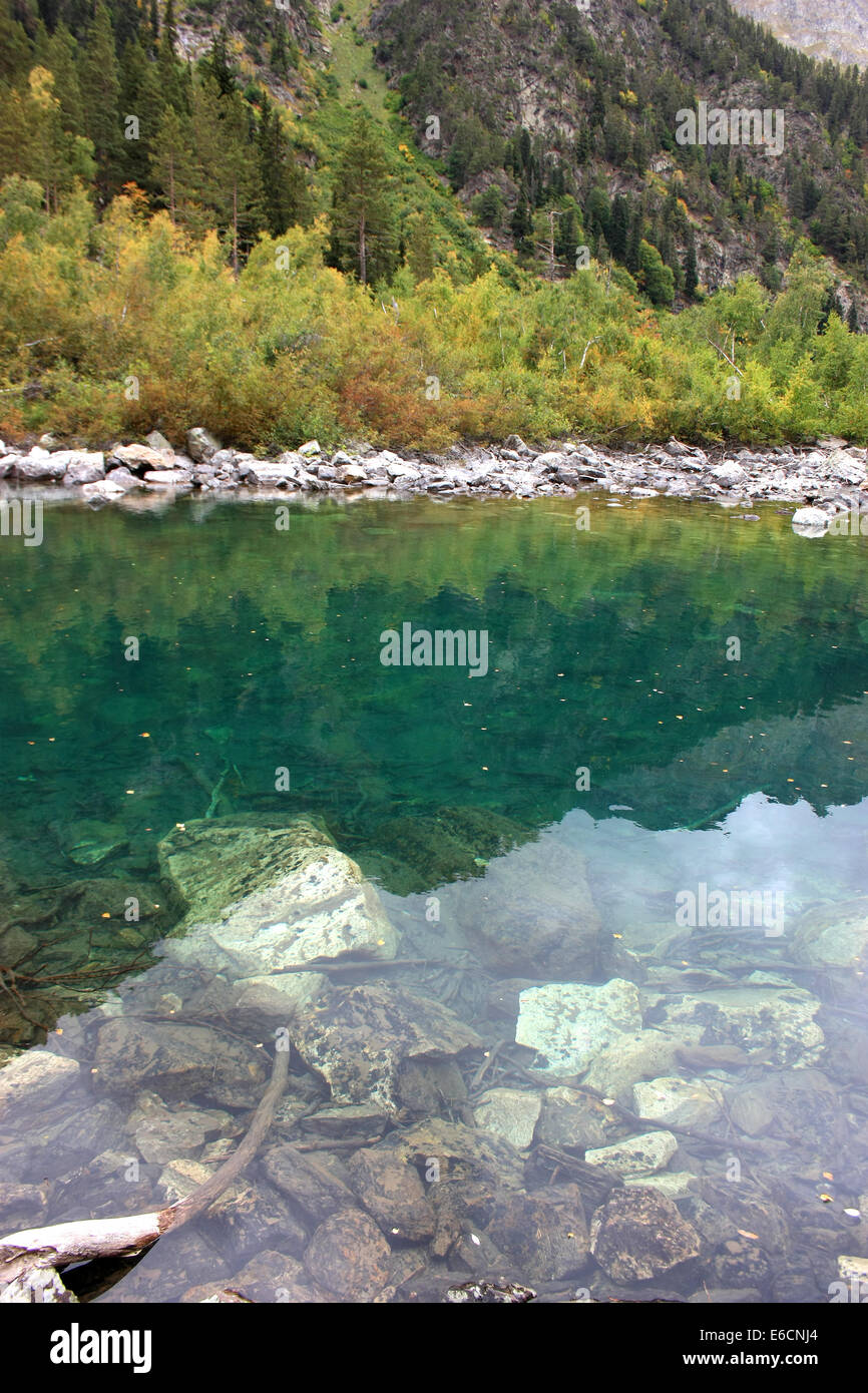Pure mountain lake, Inspiring wilderness of Alpine Stock Photo - Alamy