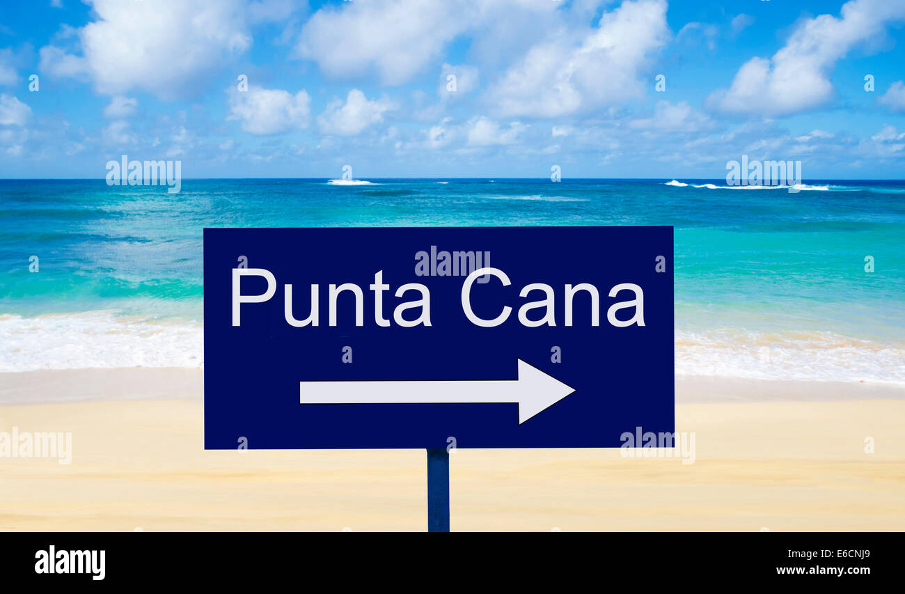 Punta cana sign on beach hi-res stock photography and images - Alamy