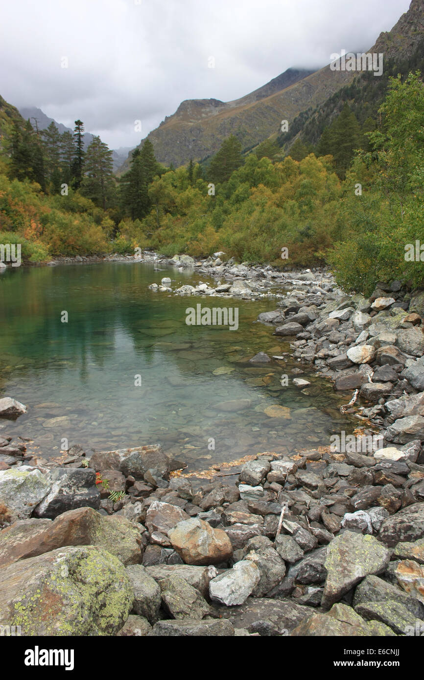Pure mountain lake, Inspiring wilderness of Alpine Stock Photo - Alamy