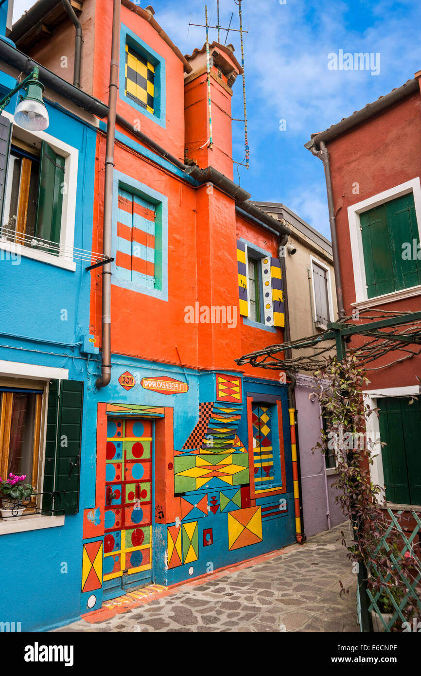 House painted in italian colors hi-res stock photography and images - Alamy