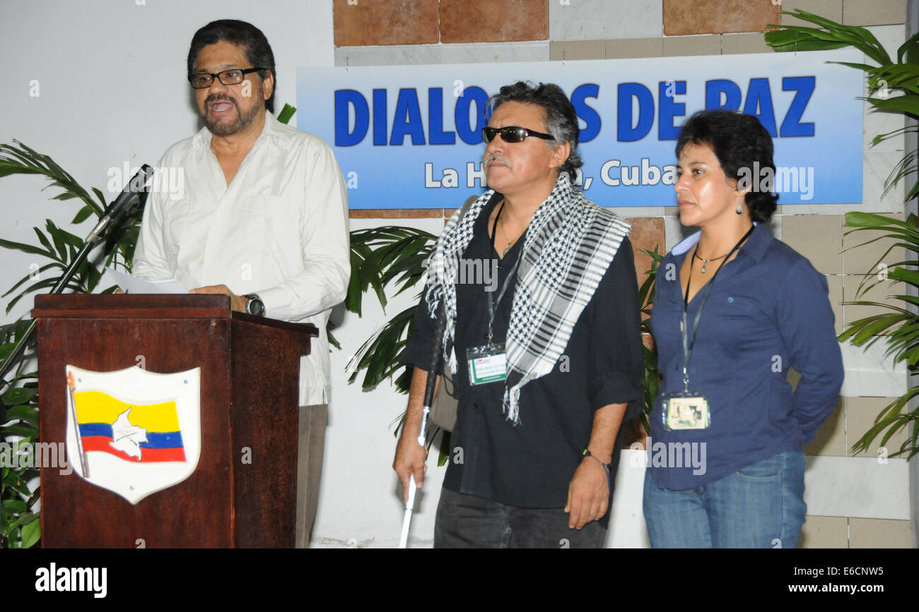 Havana, Cuba. 20th Aug, 2014. Luciano Marin Arango (1st L), also known ...