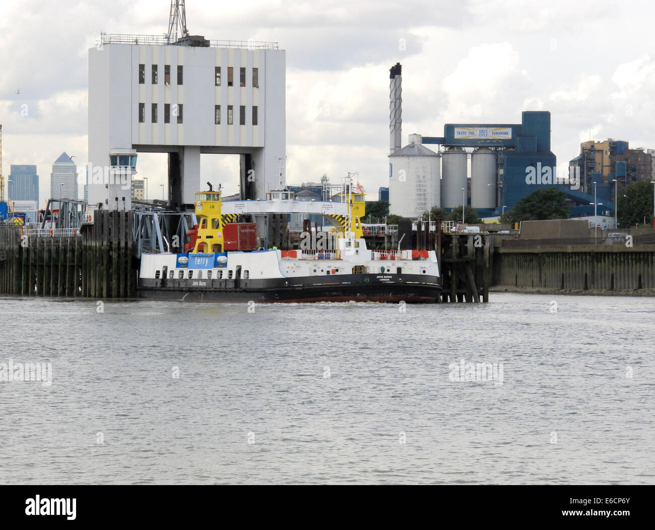 The Woolwich ferry terminal on the river Thames Stock Photo - Alamy