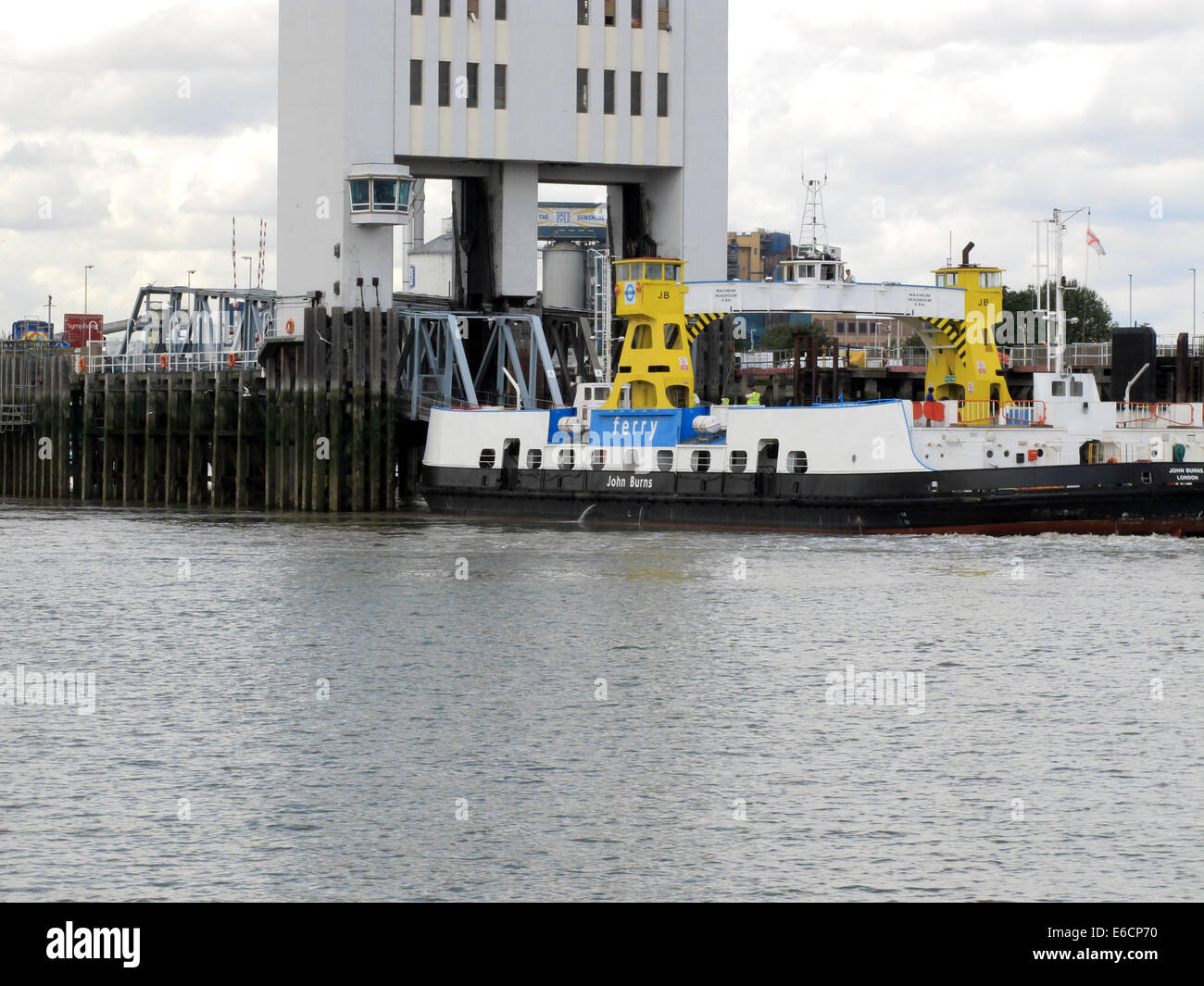 The Woolwich ferry terminal on the river Thames Stock Photo - Alamy