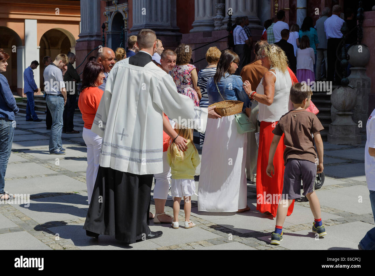 Pilgrims in Pilgrimage Church Svieta Lipka, Poland, Europe Stock Photo ...