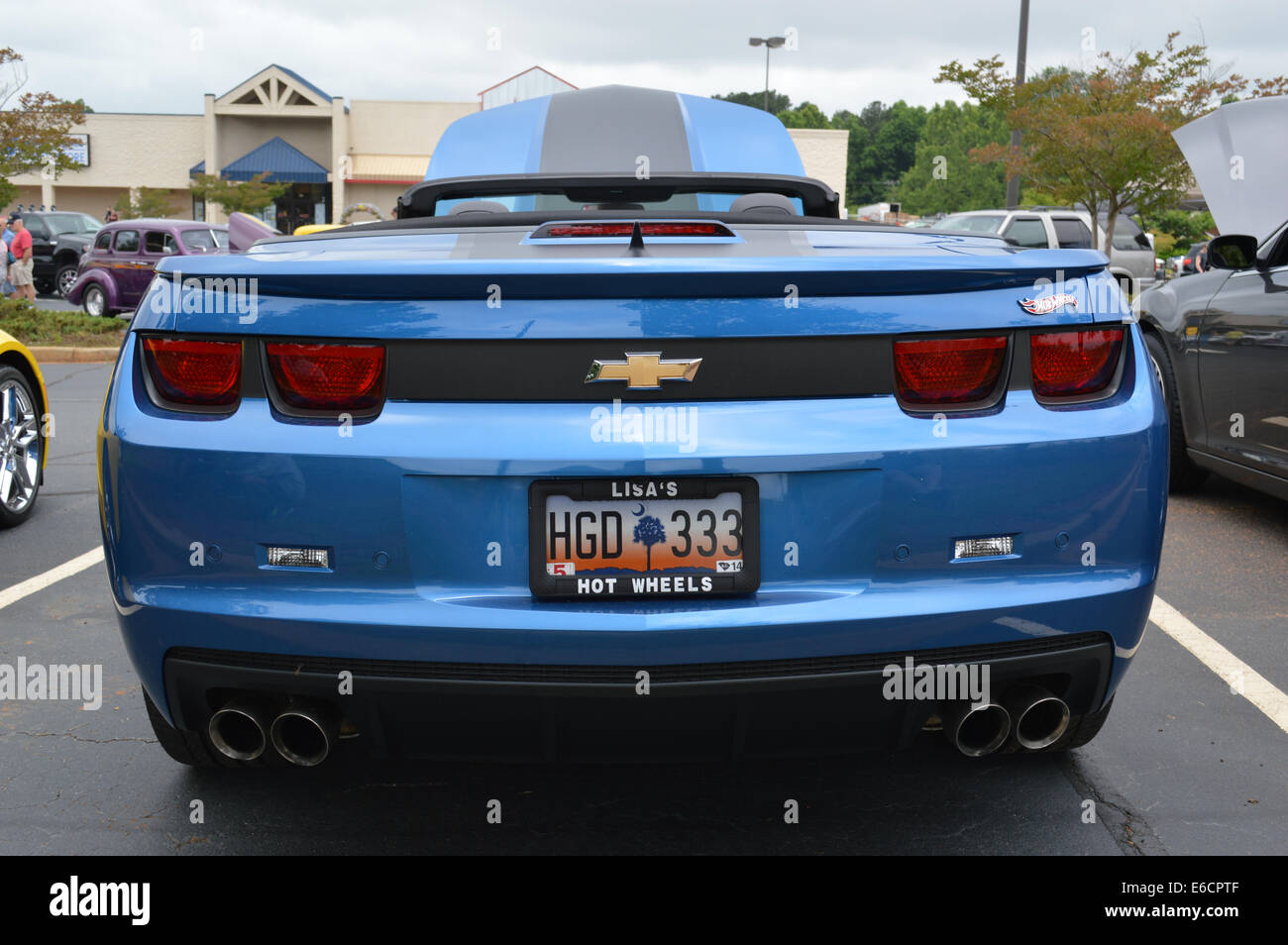 A Blue Chevrolet Camaro Convertible Stock Photo - Alamy