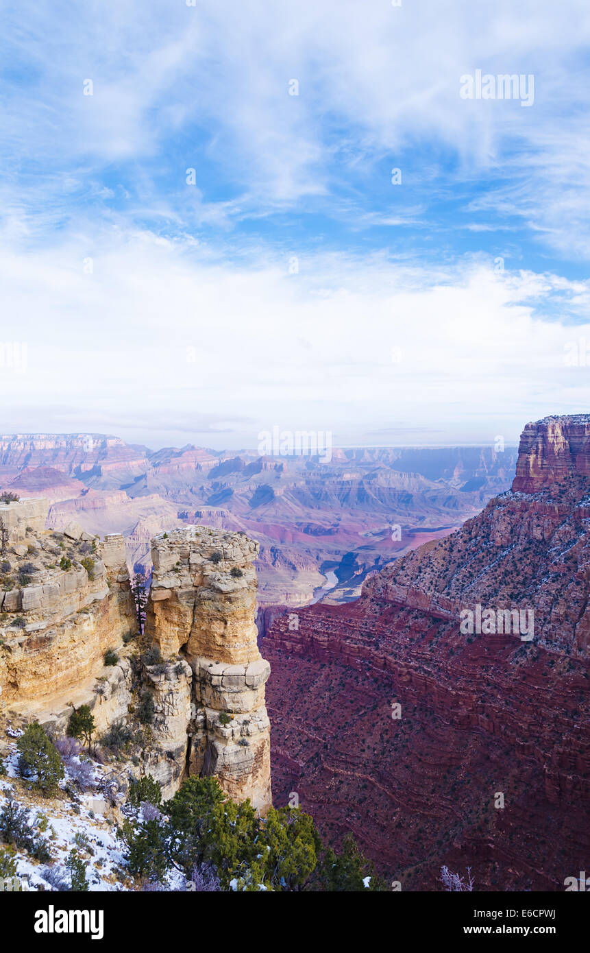 Beautiful Grand Canyon landscape at November, Arizona, USA Stock Photo ...