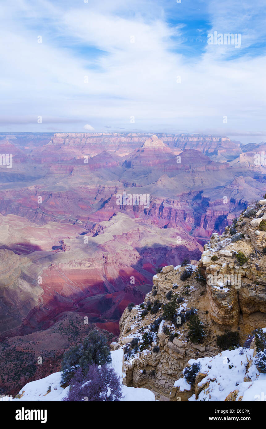 Beautiful Grand Canyon landscape at November, Arizona, USA Stock Photo ...