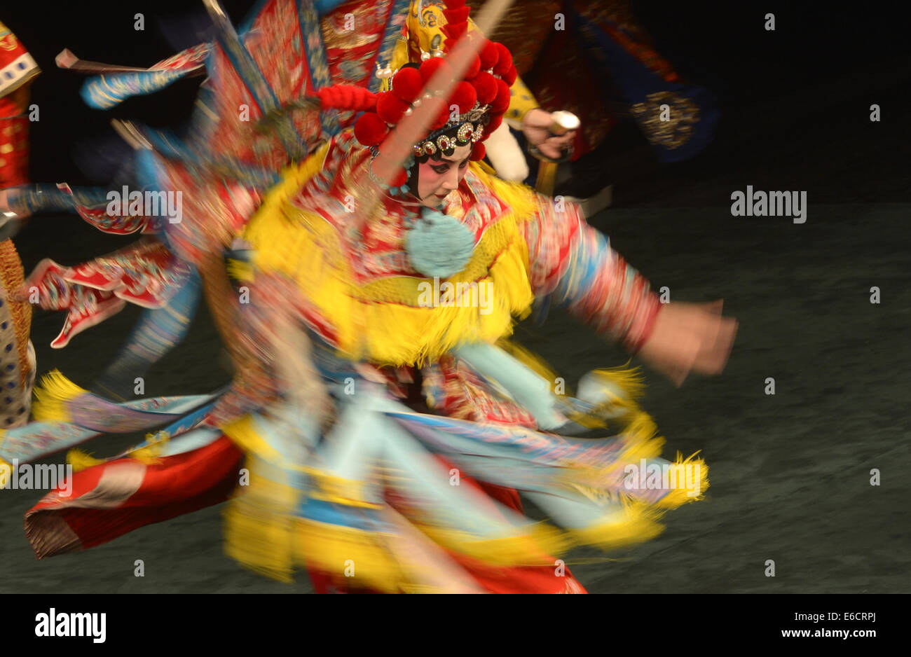 New York, USA. 20th Aug, 2014. Actress Li Hongyan performs Peking Opera ...