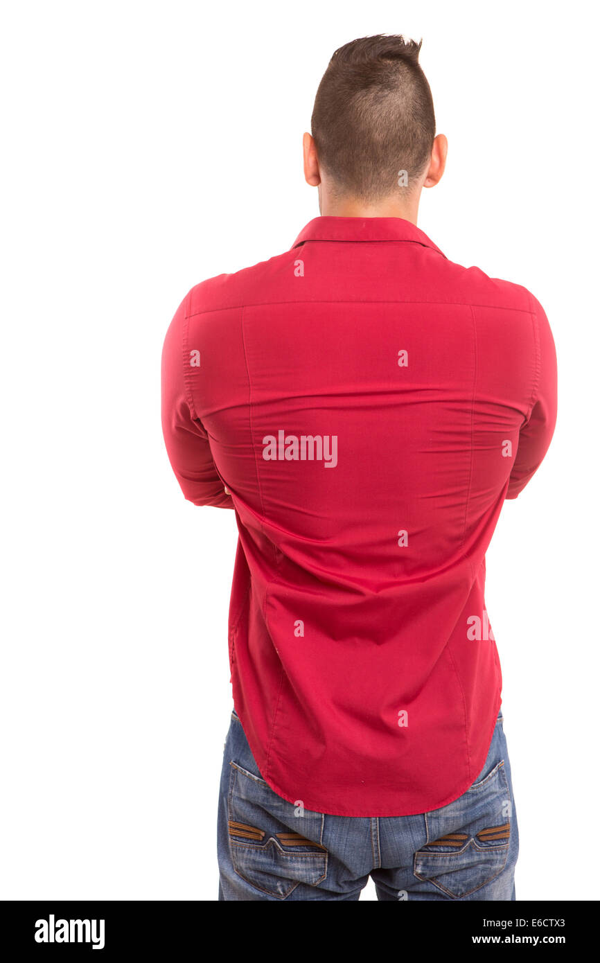 Male model looking back turned hi-res stock photography and images - Alamy