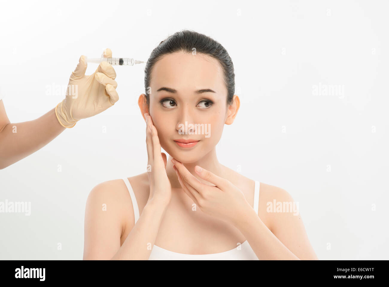 Asian Chinese Pretty Girl Makeover Posing Stock Photo - Alamy