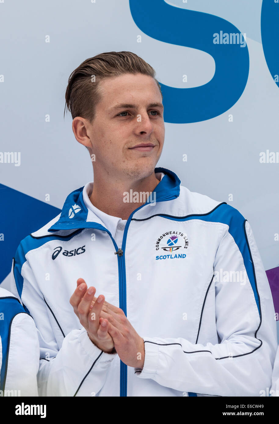 Michael Bremner, Scottish hockey player, in George Square at the end of ...