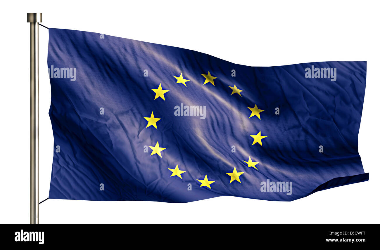 Europe National Flag Isolated 3D White Background Stock Photo - Alamy