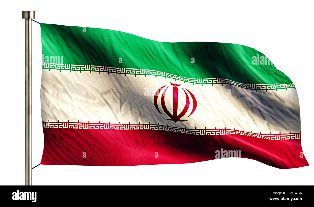 Iran National Flag Isolated 3D White Background Stock Photo - Alamy