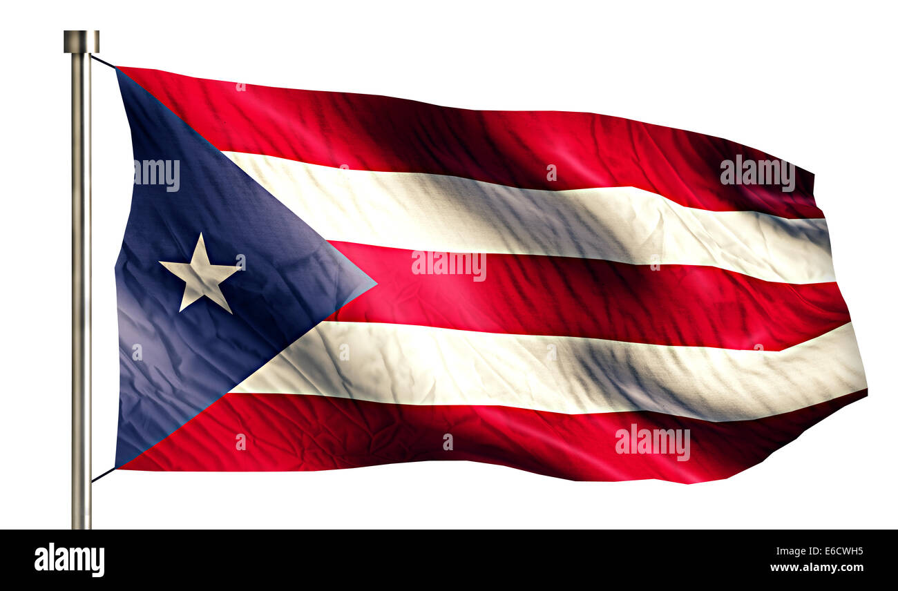Puerto Rico National Flag Isolated 3D White Background Stock Photo - Alamy