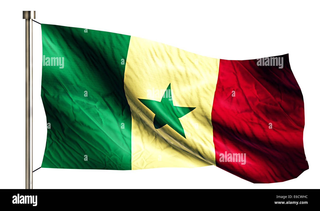 Senegal National Flag Isolated 3D White Background Stock Photo - Alamy
