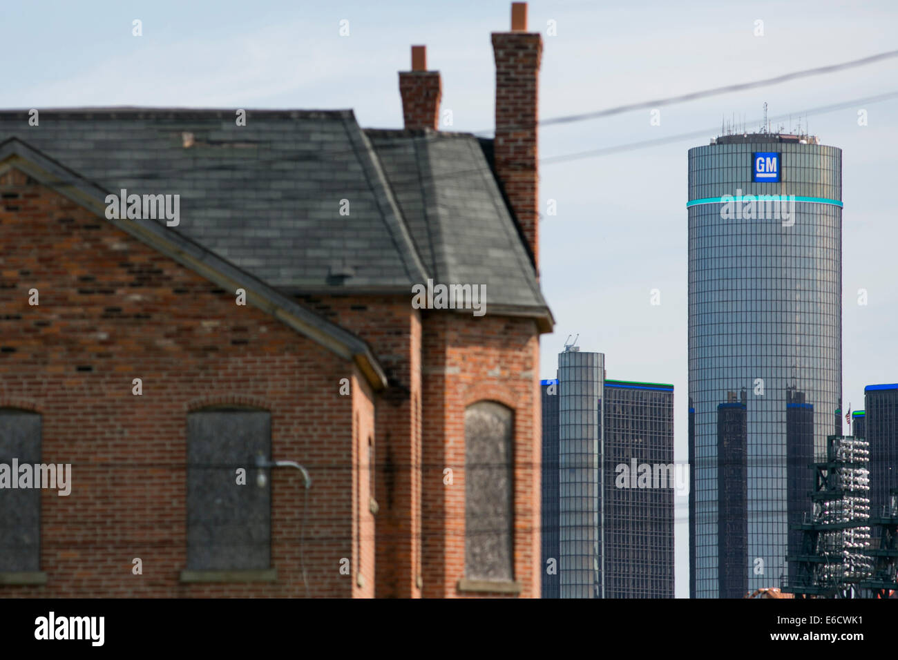 The Renaissance Center, headquarters of General Motors (GM) in Detroit ...