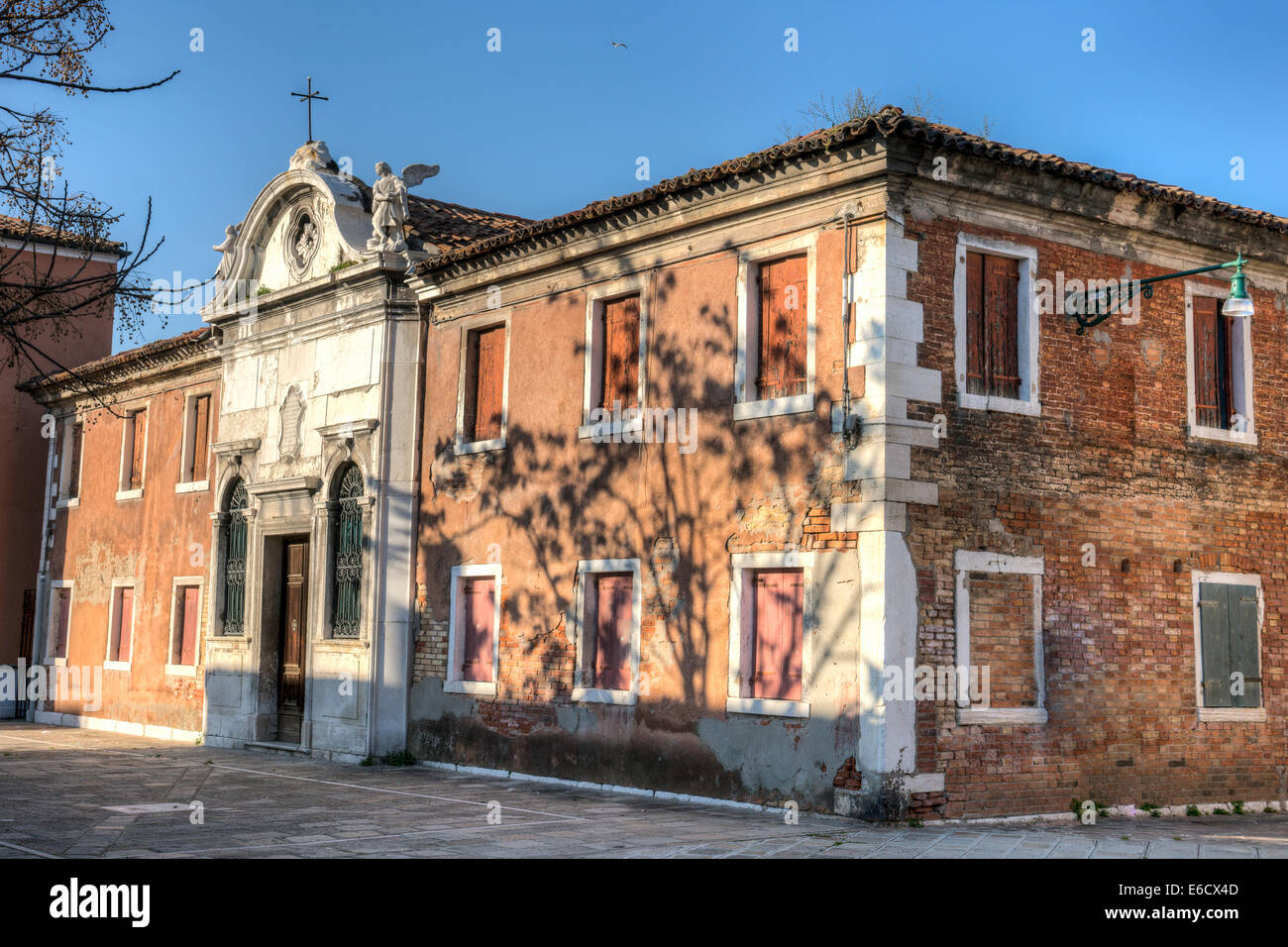 Old religious building on pedestrian thoroughfare on the Island of ...