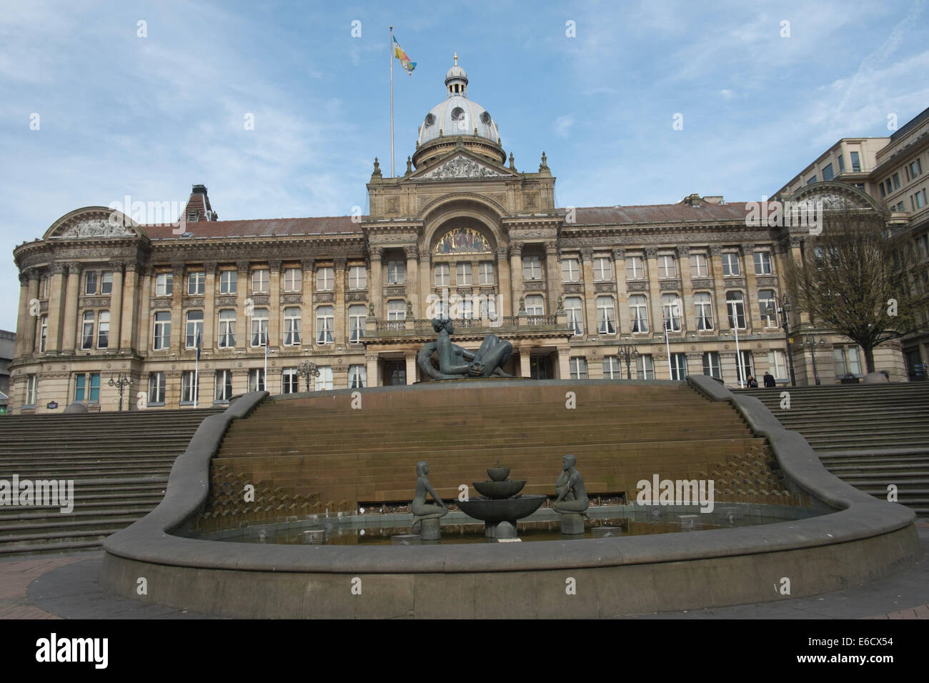 Steps and fountain at Victoria Square in Birmingham Stock Photo - Alamy
