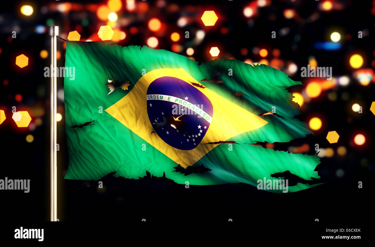 Flag of brazil torn hi-res stock photography and images - Alamy