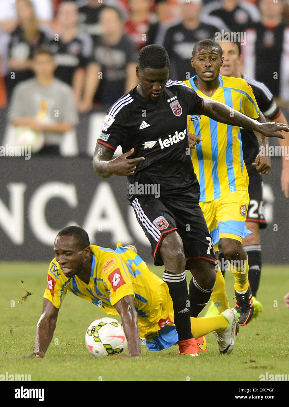 Washington, DC, USA. 20th Aug, 2014. 20140820: Waterhouse FC midfielder ...