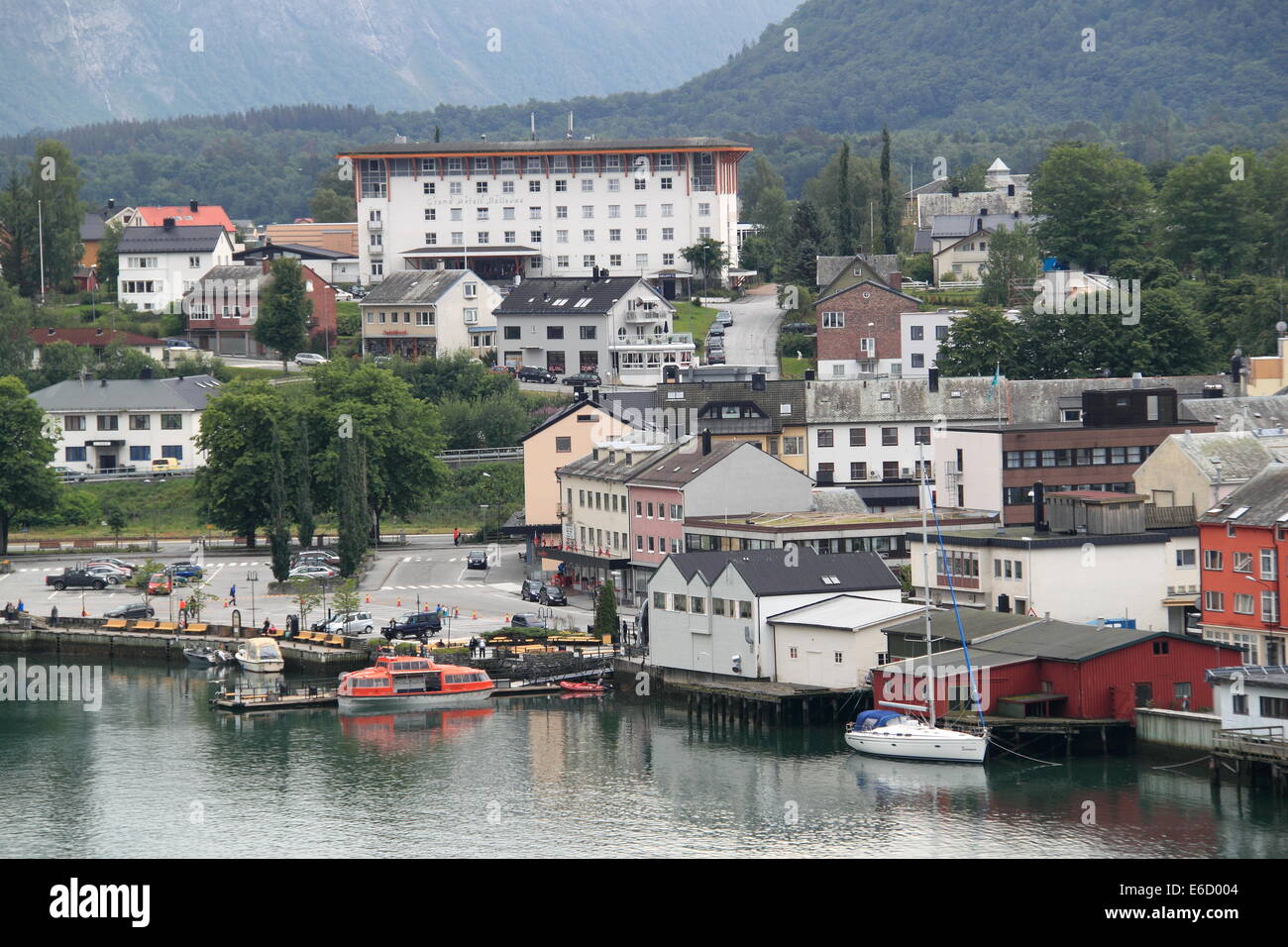 Åndalsnes town centre, Rauma, Romsdalsfjorden, Møre og Romsdal ...