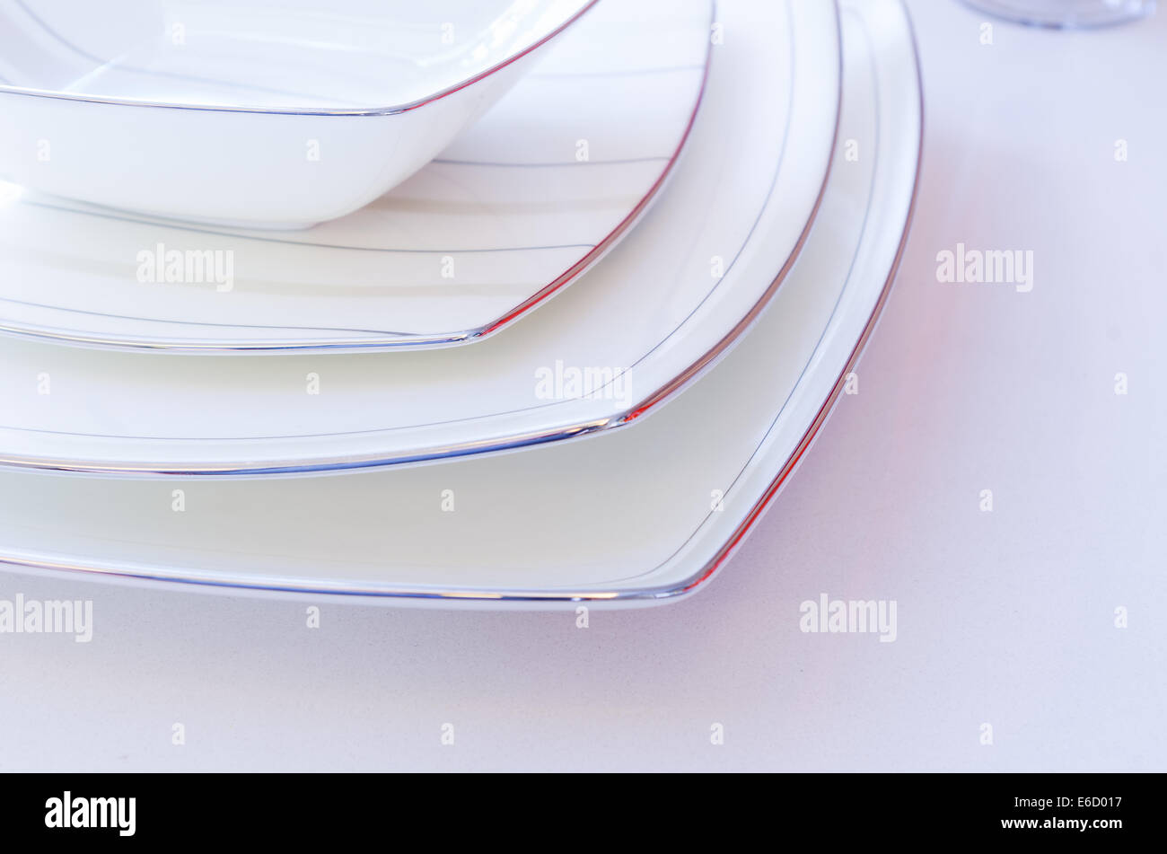 ceramic plates closeup Stock Photo - Alamy