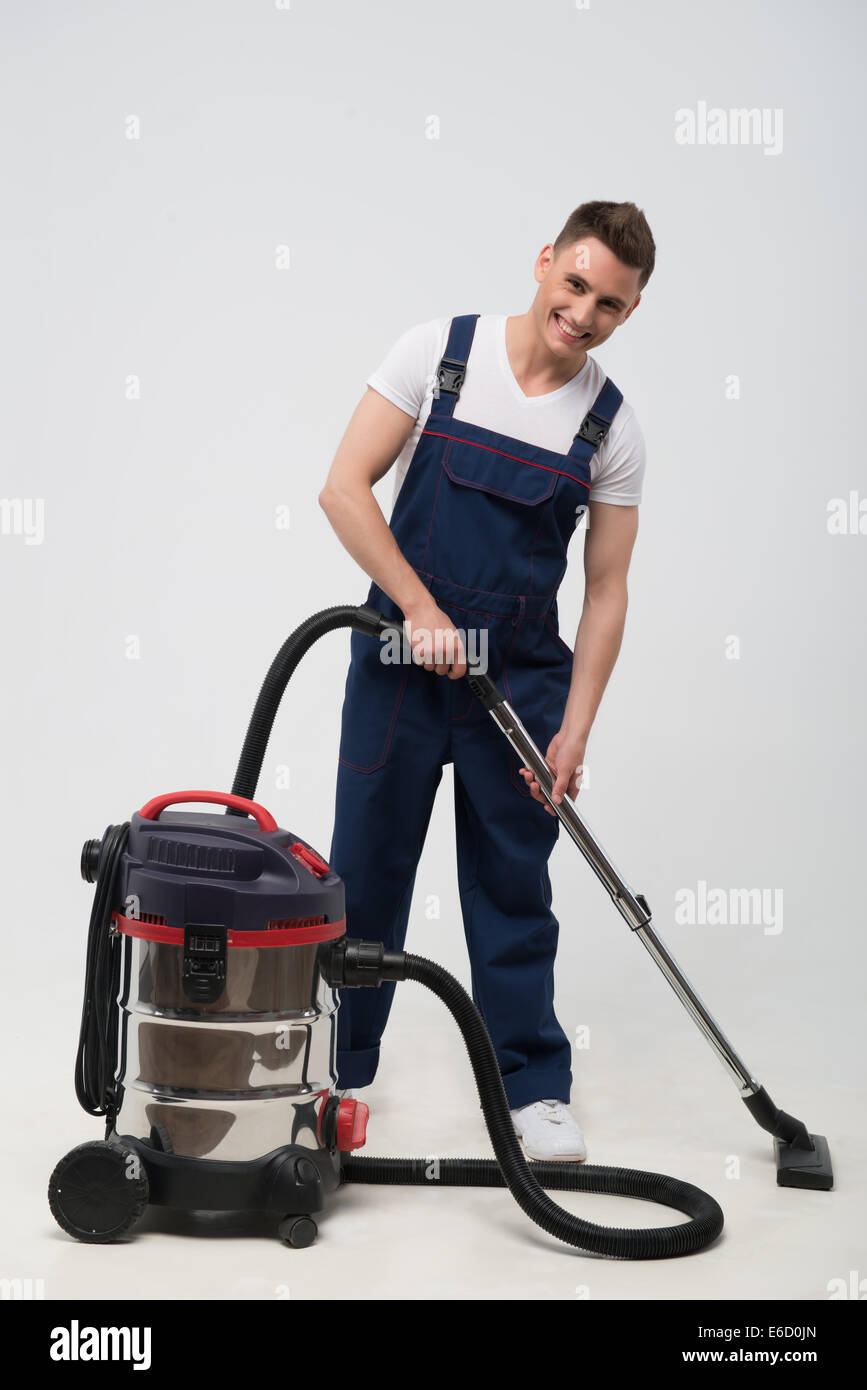 Janitor depriving you from dirt Stock Photo - Alamy